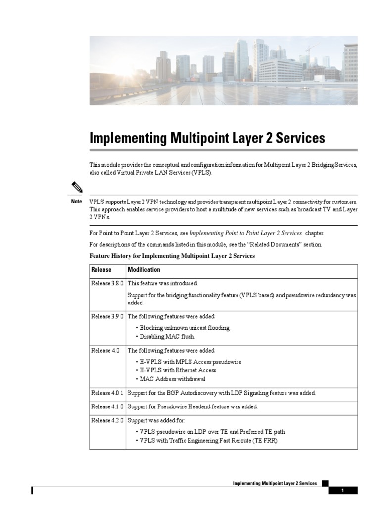 Implementing Multipoint Layer 2 Services | PDF | Networking | Multiprotocol Label Switching