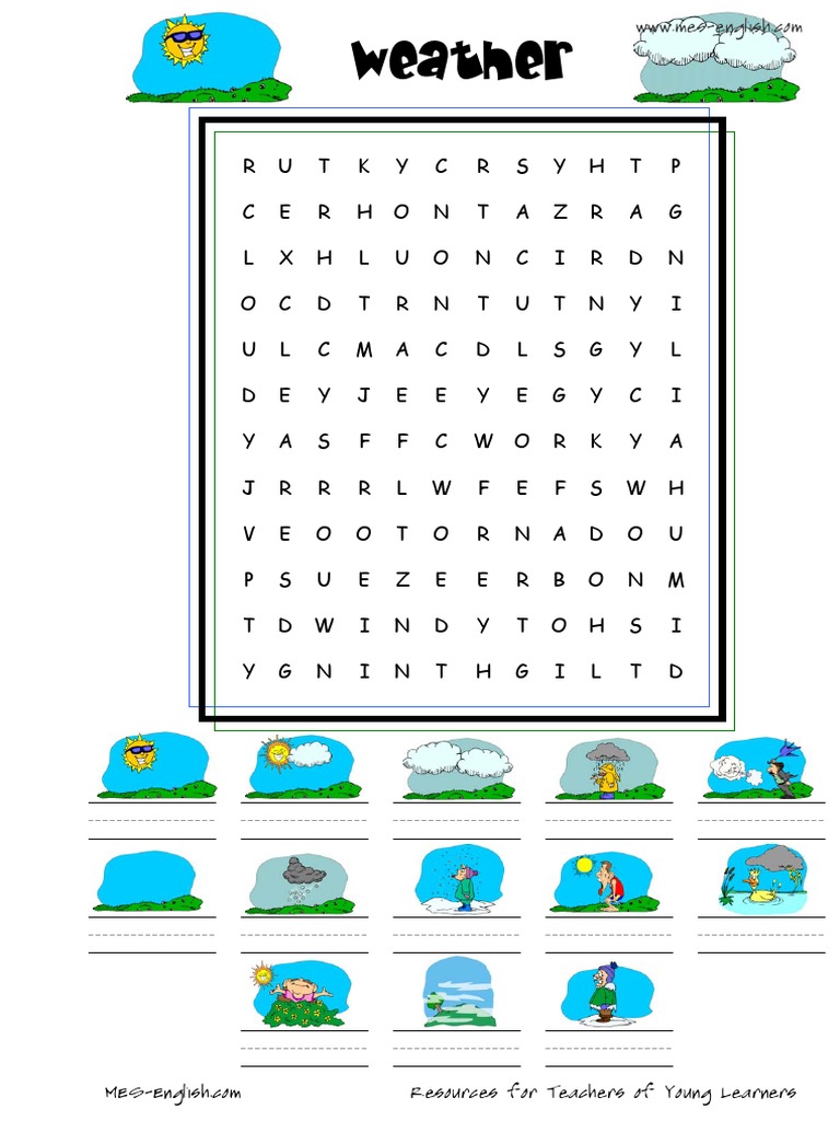 EXERCISES 1 - Worksheets - Weather | PDF