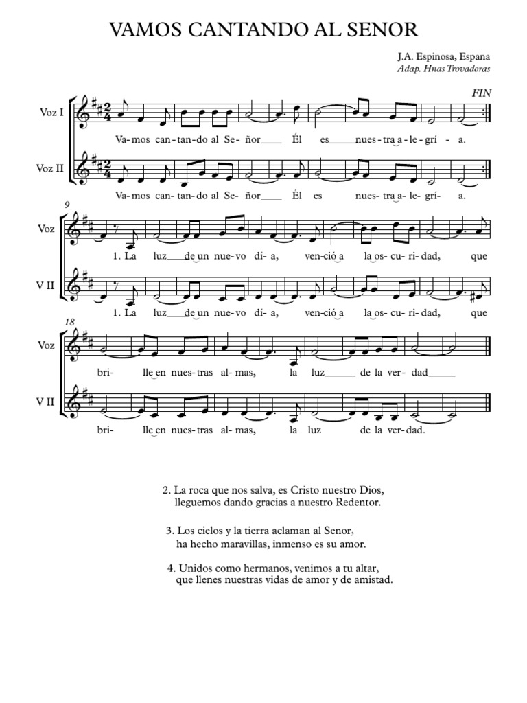 01 Vamos Cantando | PDF | Teología | Creencia religiosa y doctrina