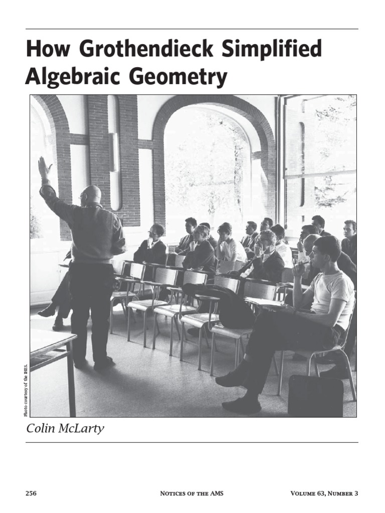 How Grothendieck Simplified Algebraic Geometry: Colin Mclarty | PDF ...