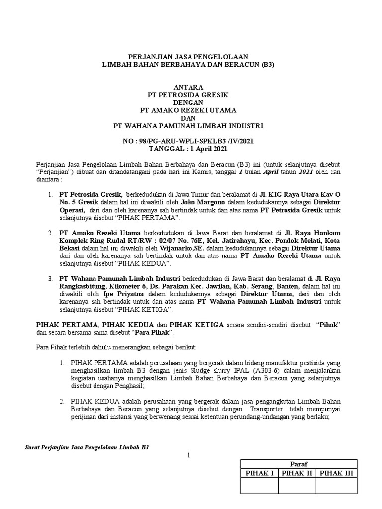 Review Draft Mou PT Wpli Final | PDF