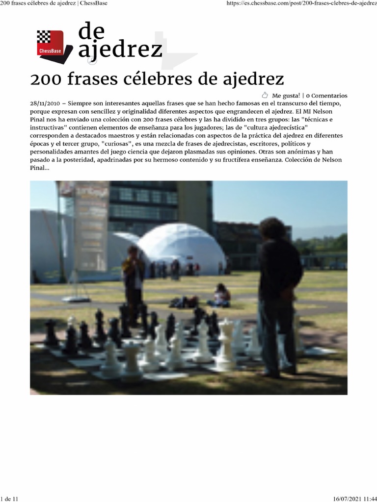 200 Frases Célebres de Ajedrez | PDF