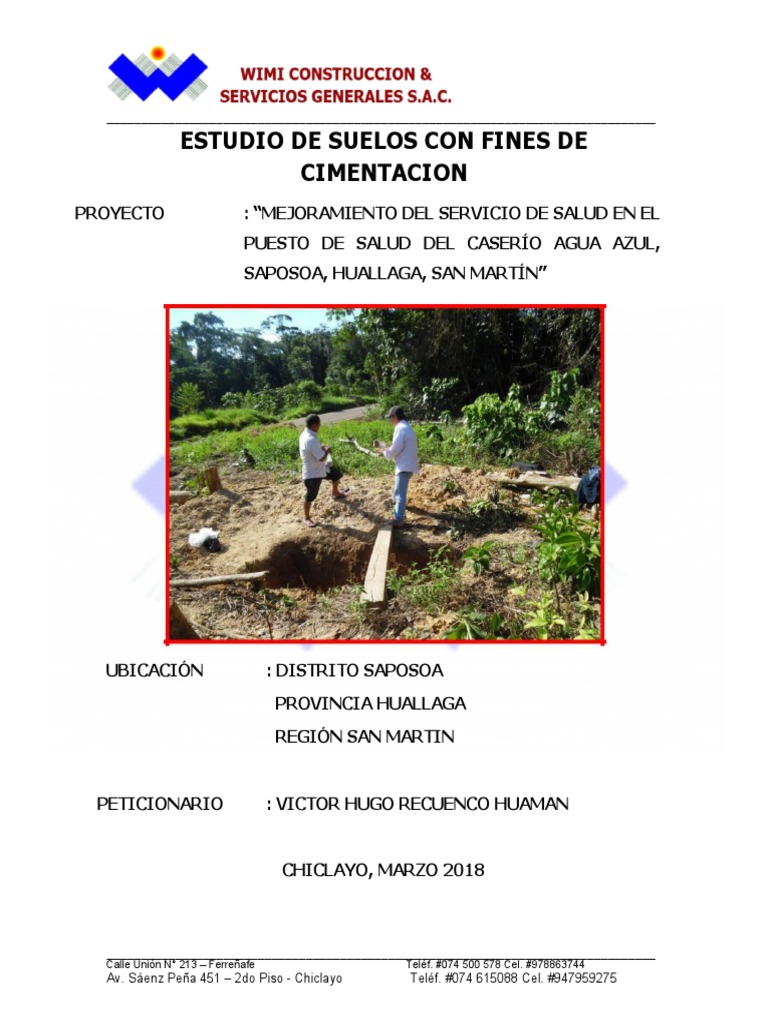 Informe Mecanica de Suelos | PDF | Plasticidad (Física) | Fundación (Ingeniería)