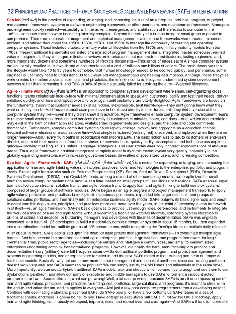 7safe Principles | PDF | Agile Software Development | Software Framework