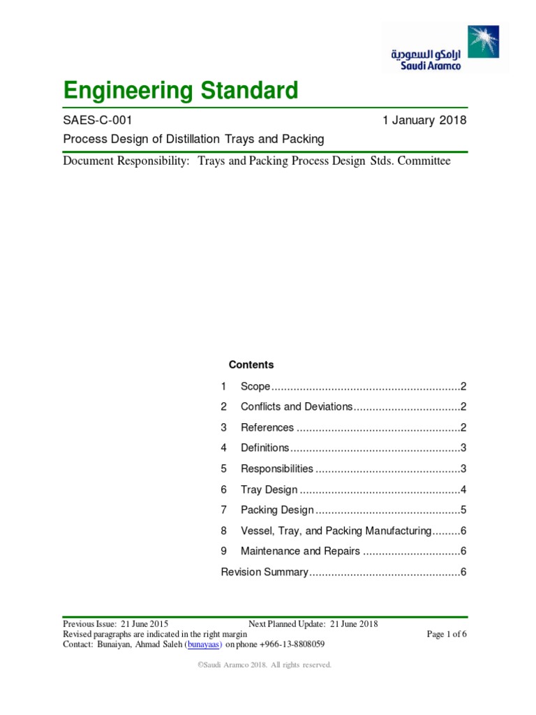 Saes C 001 | PDF | Chemical Process Engineering | Chemistry