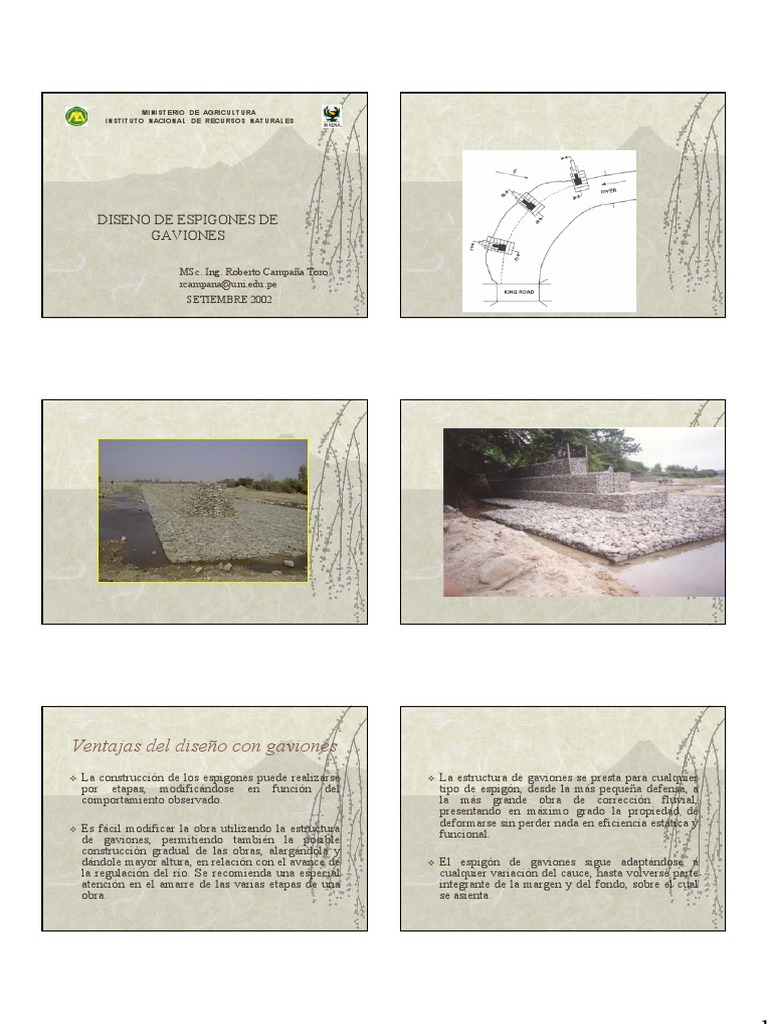 7 Espigones de Gaviones | Descargar gratis PDF | Río | Fundación ...