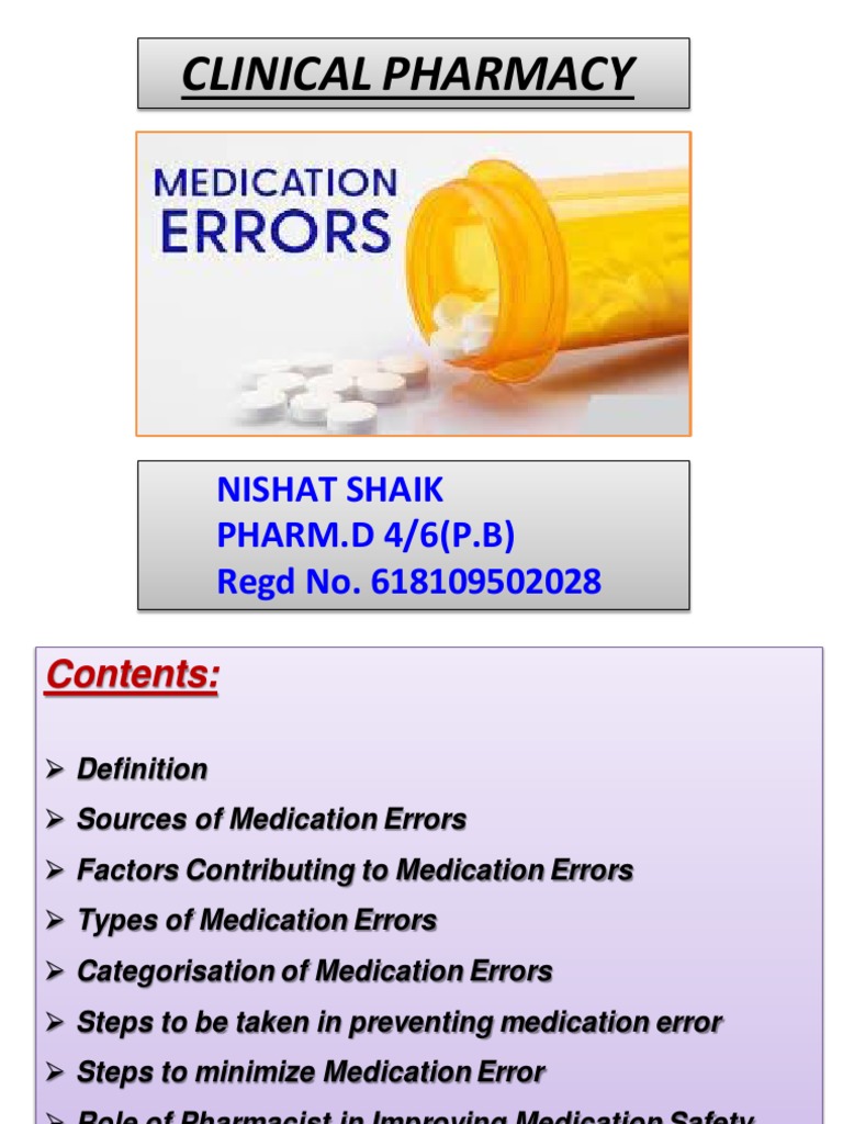 Preventing Medication Errors: A Comprehensive Review of the Causes and ...