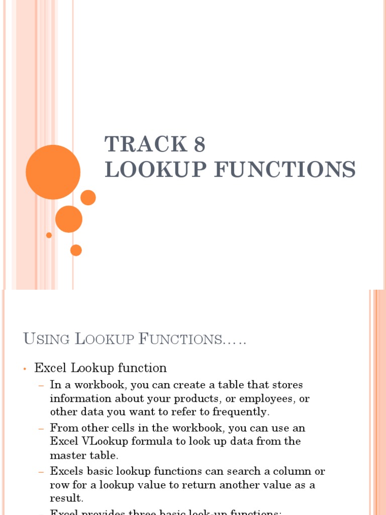 Track-8-LOOKUP FUNCTIONS and ARRAY FORMULA-Cadbury | PDF | Matrix ...