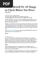 Essential BLOWBAGETS Car Checklist | PDF | Car | Tire