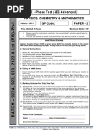 Allen Pre-Score Test Paper PDF | PDF | Tension (Physics) | Force