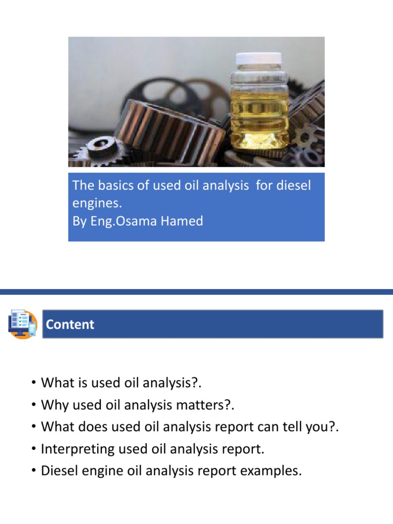 Used Oil Analysis | Download Free PDF | Lubricant | Motor Oil