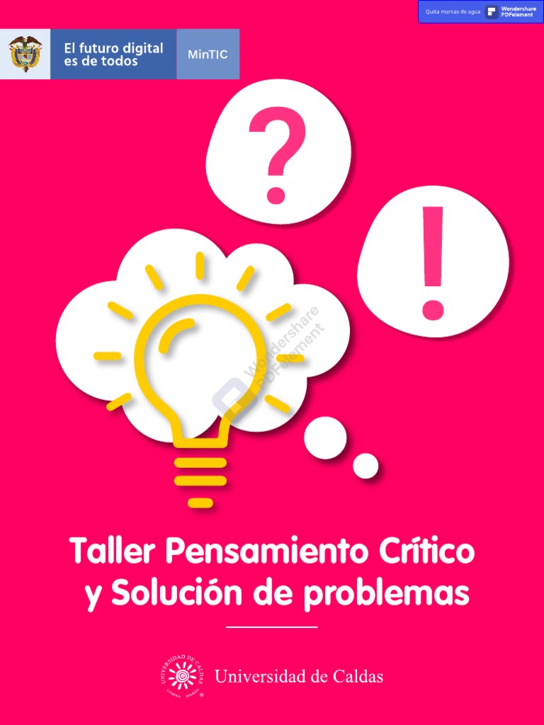 Talleres de Pensamiento Crítico y Solución de Problemas | PDF