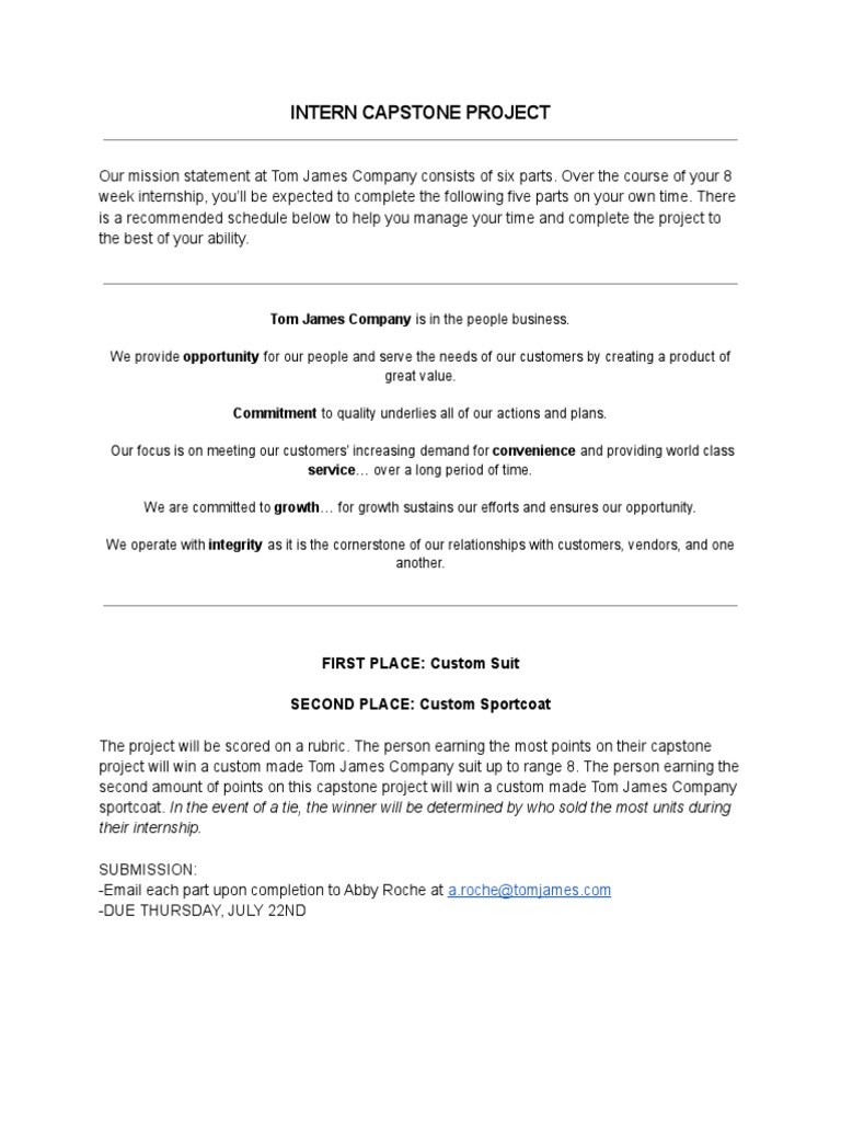 Intern Capstone Project | PDF | Economies | Business