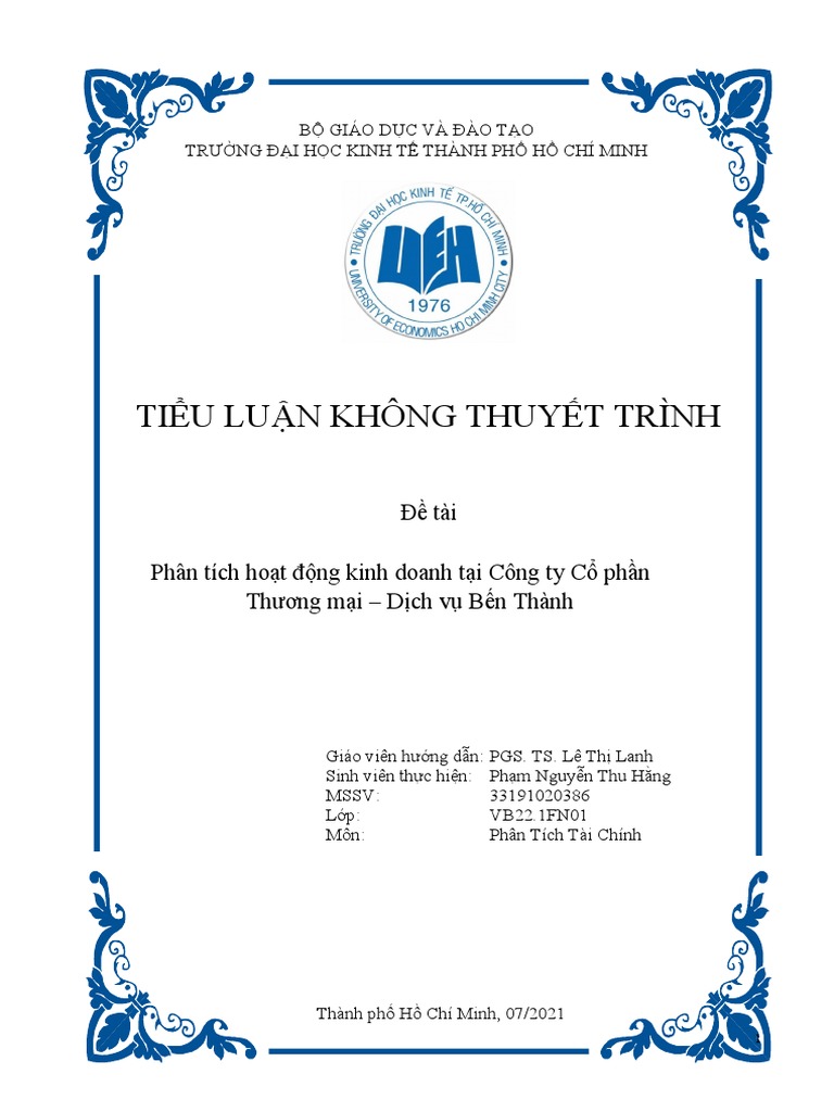 PTTC Vb22.1fn01 Tlott Pham Nguyen Thu Hang 33191020386 | PDF