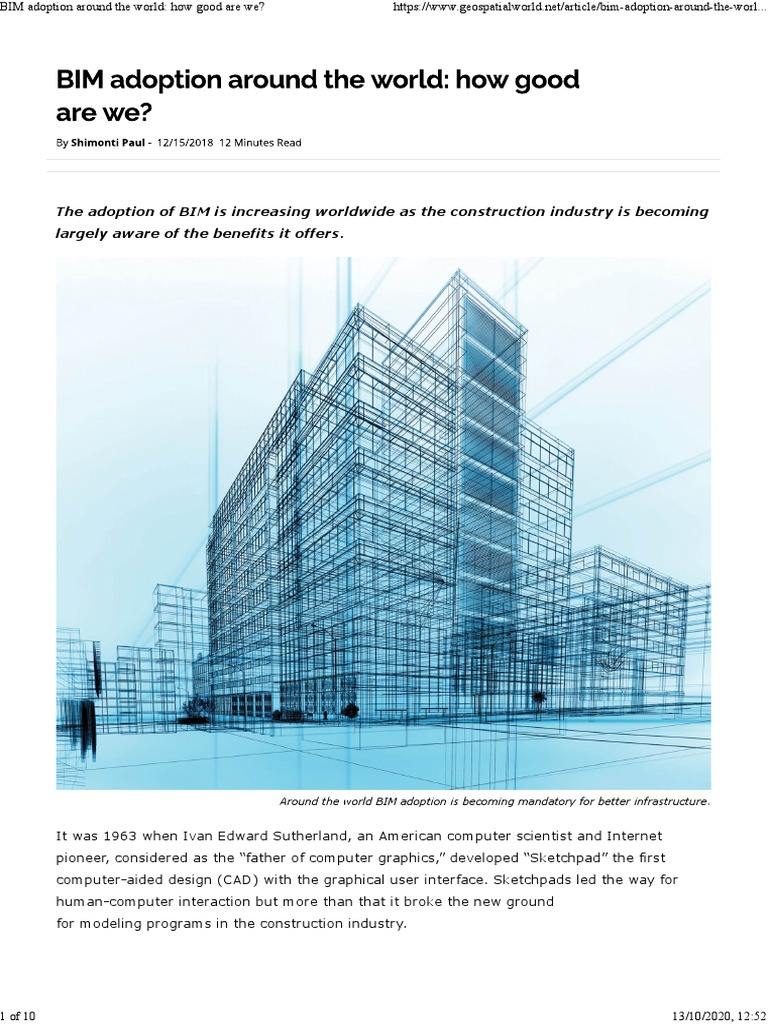 BIM Adoption Around The World - How Good Are We | PDF | Building ...
