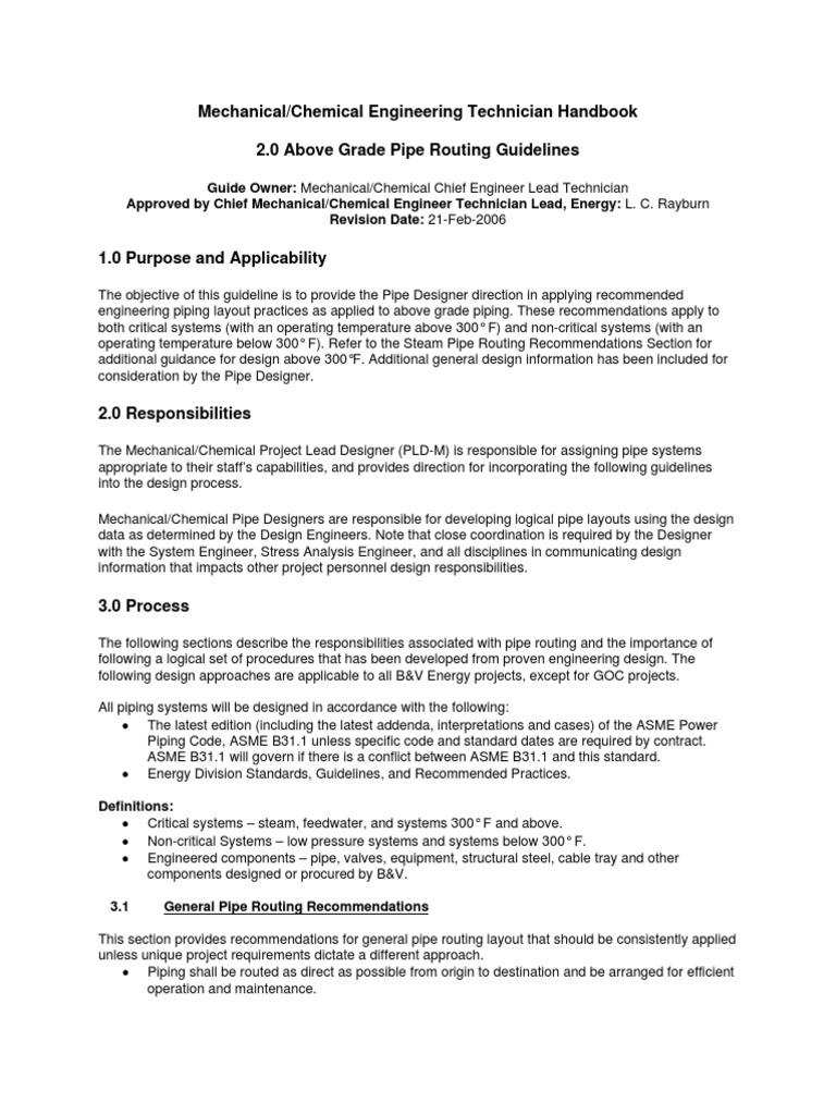 Pipe Routing Instructions | PDF | Pipe (Fluid Conveyance) | Building ...