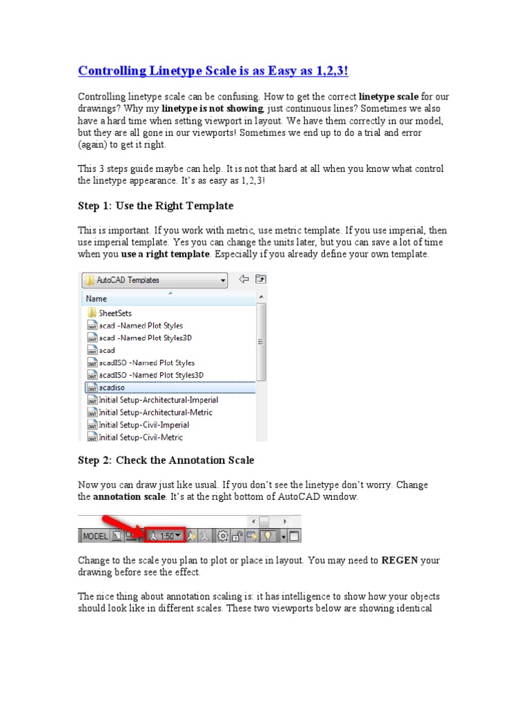 1 Controlling Linetype Scale Is As Easy As 1 | PDF | Variable (Computer ...