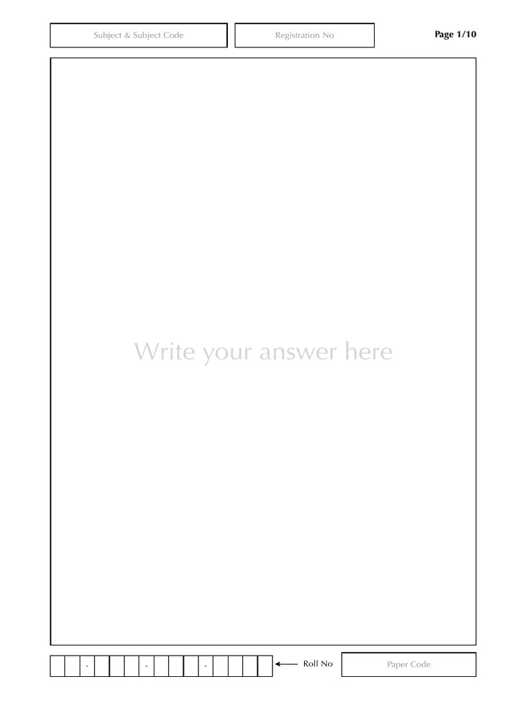 Answer Script Template (OTBE-2021) | PDF