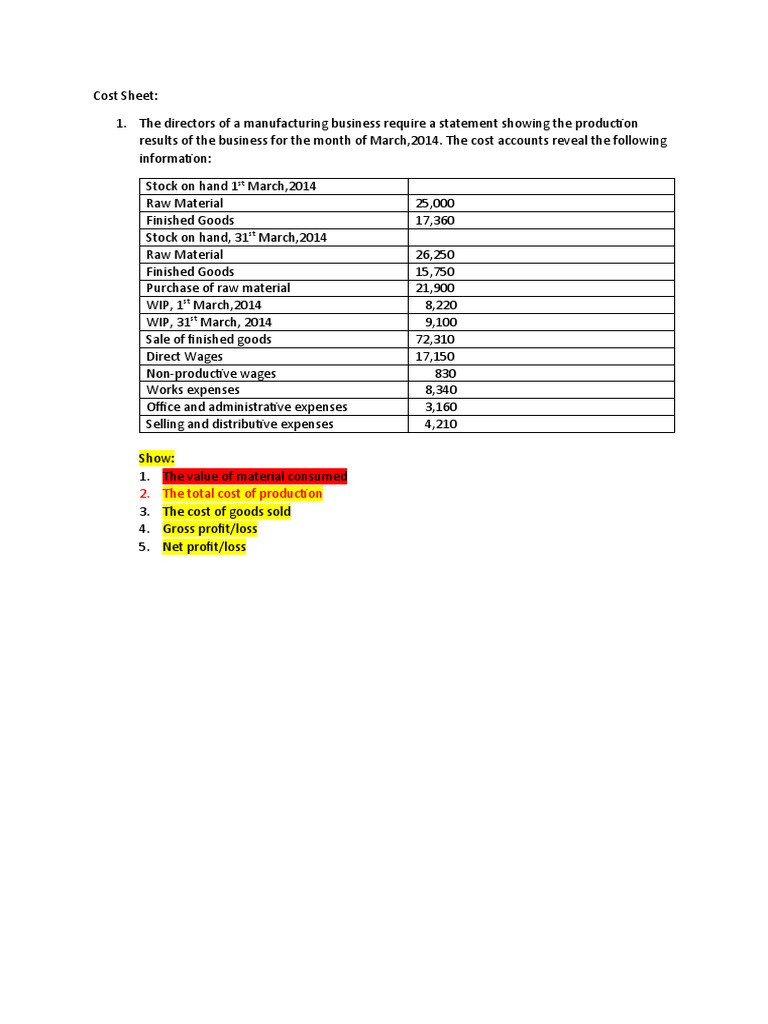 The Total Cost of Production | PDF