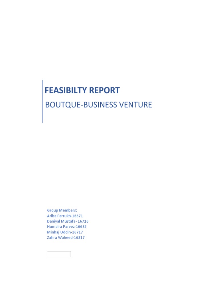 Feasibility Report | PDF | Small And Medium Sized Enterprises ...
