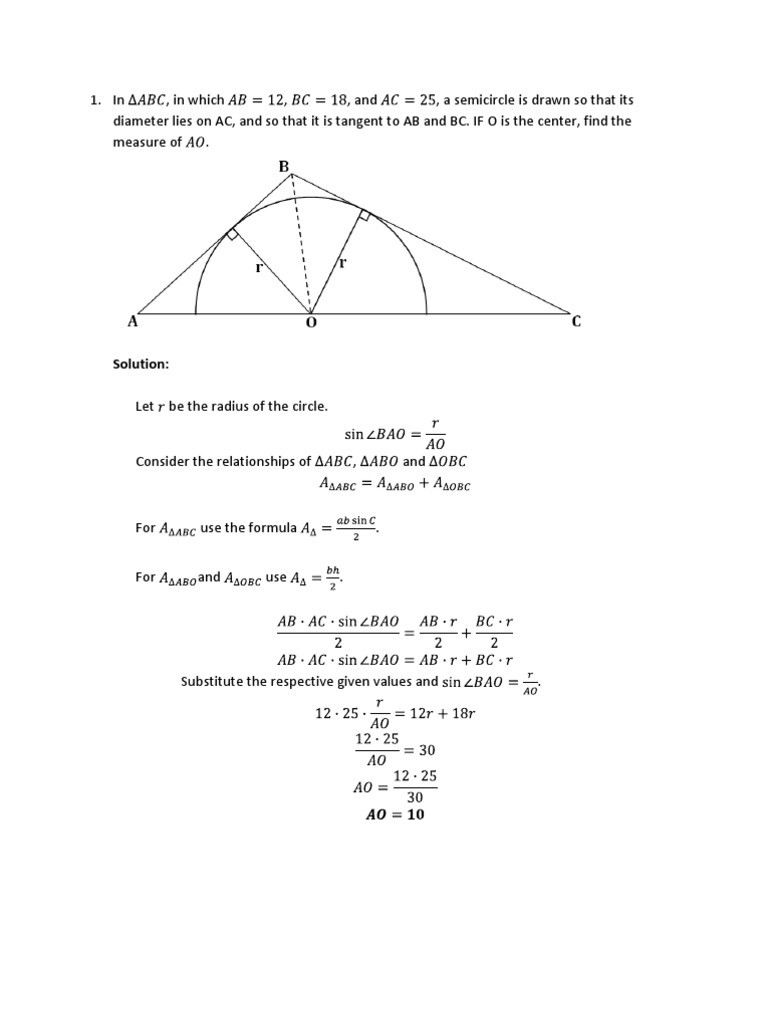 6 Modern Geometry Problems. | PDF | Circle | Triangle