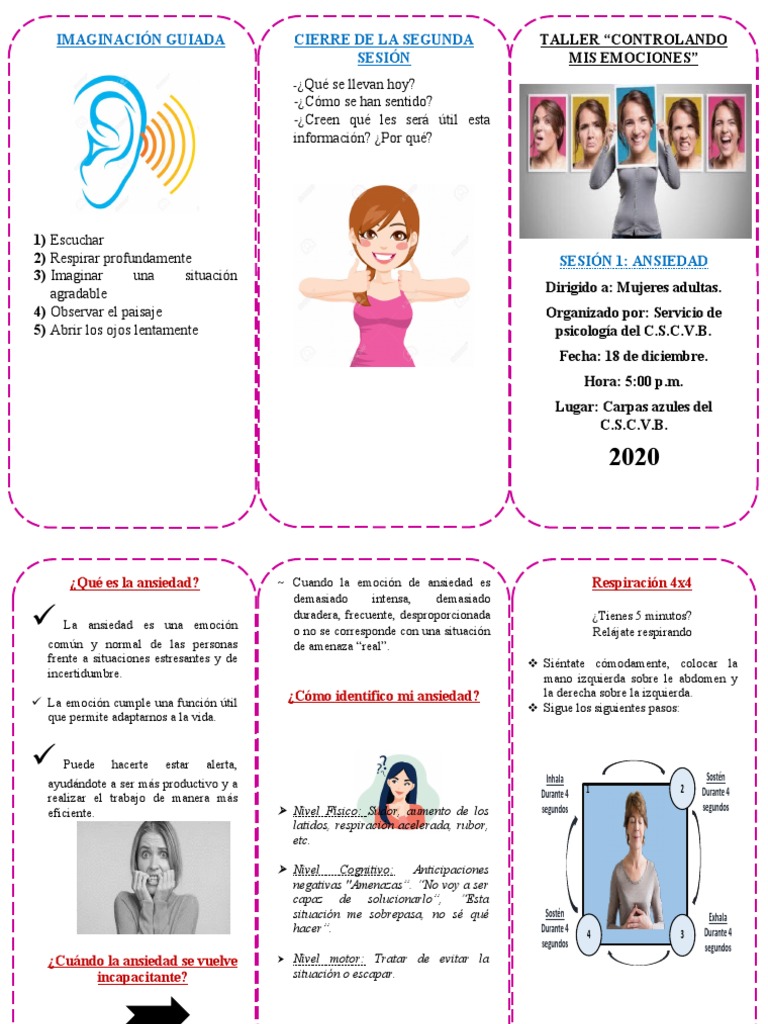 Triptico Mujeres | PDF | Ansiedad | Las emociones