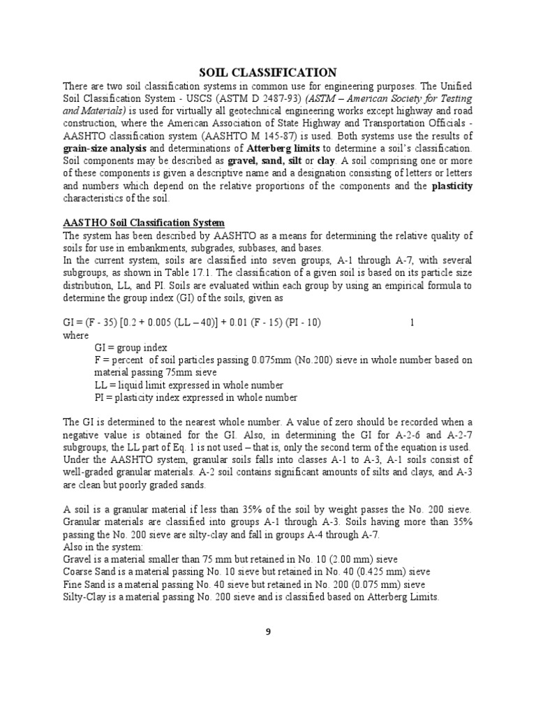 Soil Classification | PDF | Applied And Interdisciplinary Physics ...