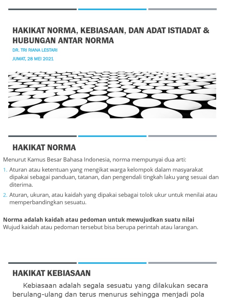 Hakikat Norma dan Adat Istiadat | PDF