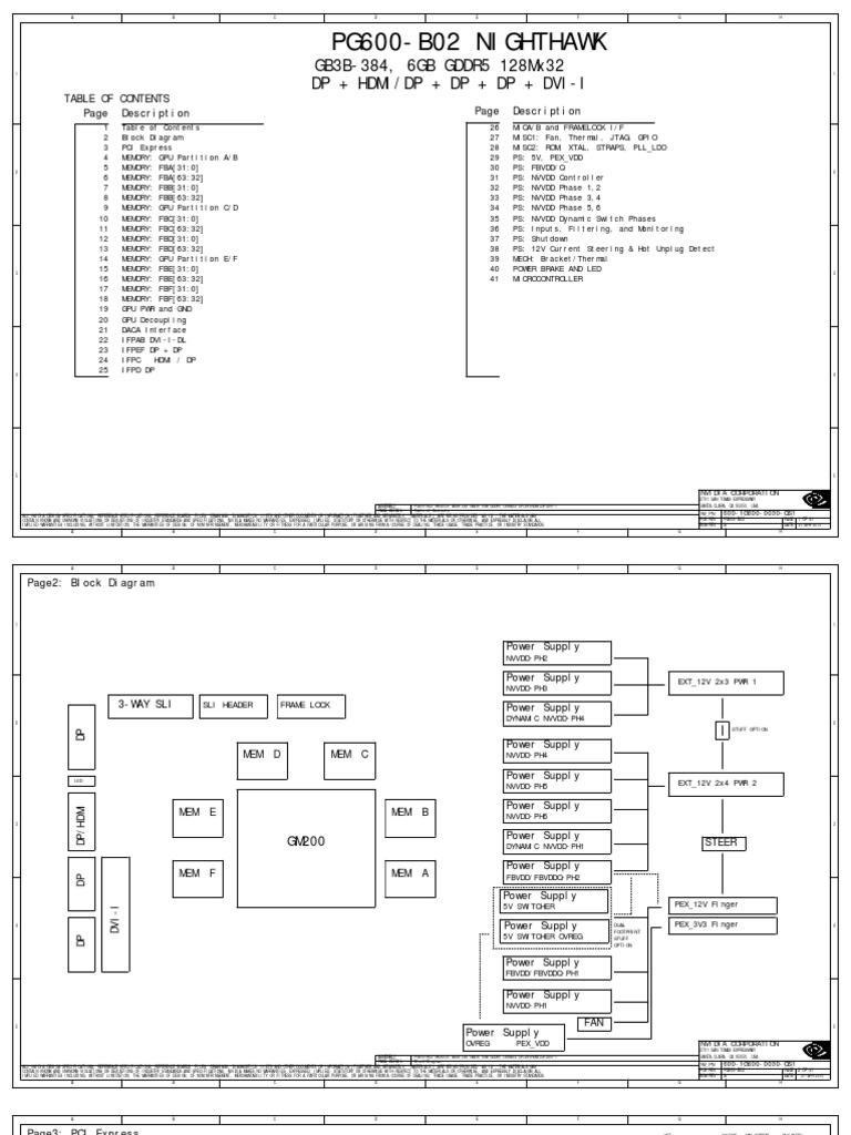 NVIDIA PG600-B02 Block Diagram | PDF | Computing | Electronics