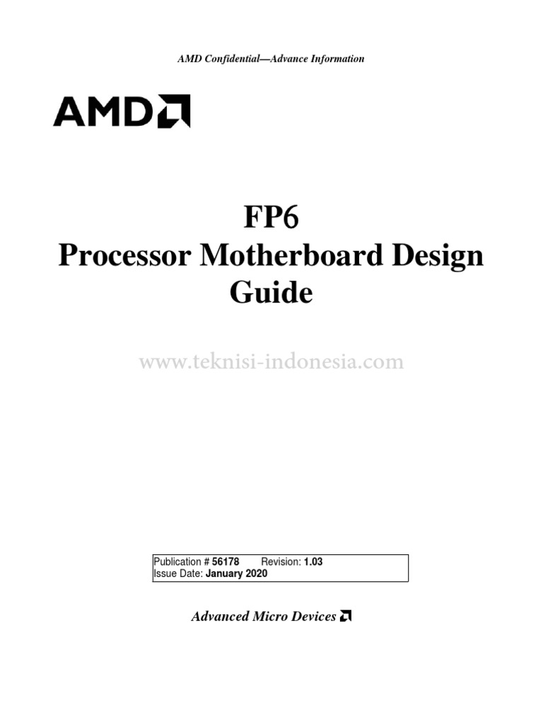 Amd Fp6 Motherboard Design Guide Pdf Usb Hdmi
