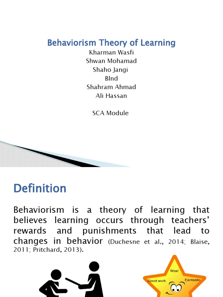 Behaviorism Theory of Learning | PDF | Behaviorism | Learning
