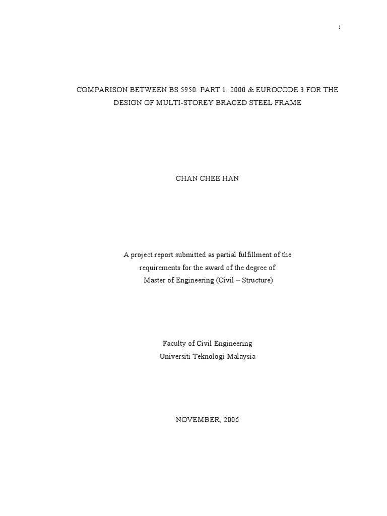 BS 5950 vs Eurocode 3: Steel Frame Design | PDF | Buckling | Beam ...