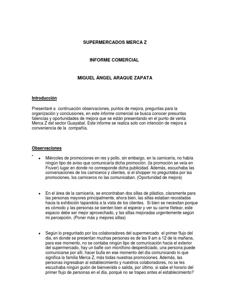Supermercados Merca Z | PDF