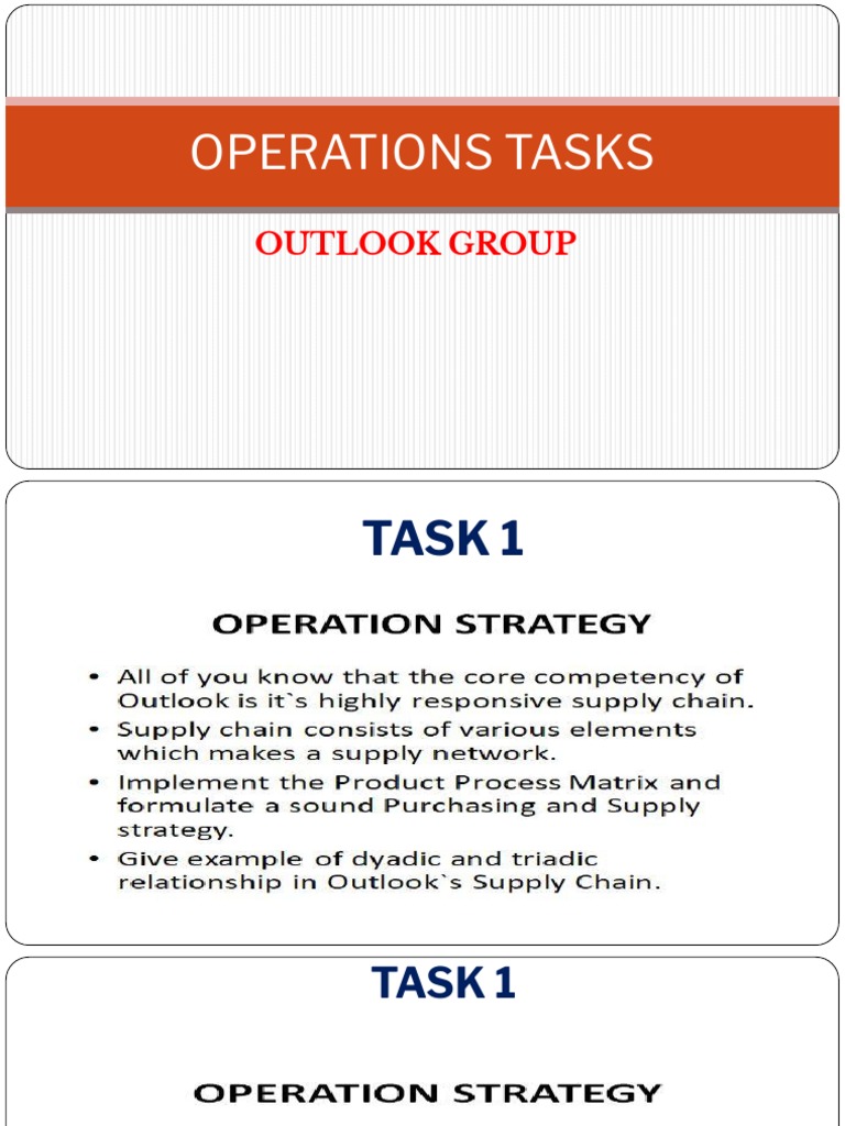 Operations Tasks | PDF | Supply Chain | Retail