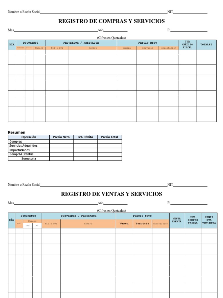 2 Libro Compras Ventas Formato | PDF
