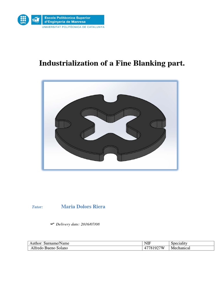 Fineblanking Guide | PDF | Heat Treating | Machining