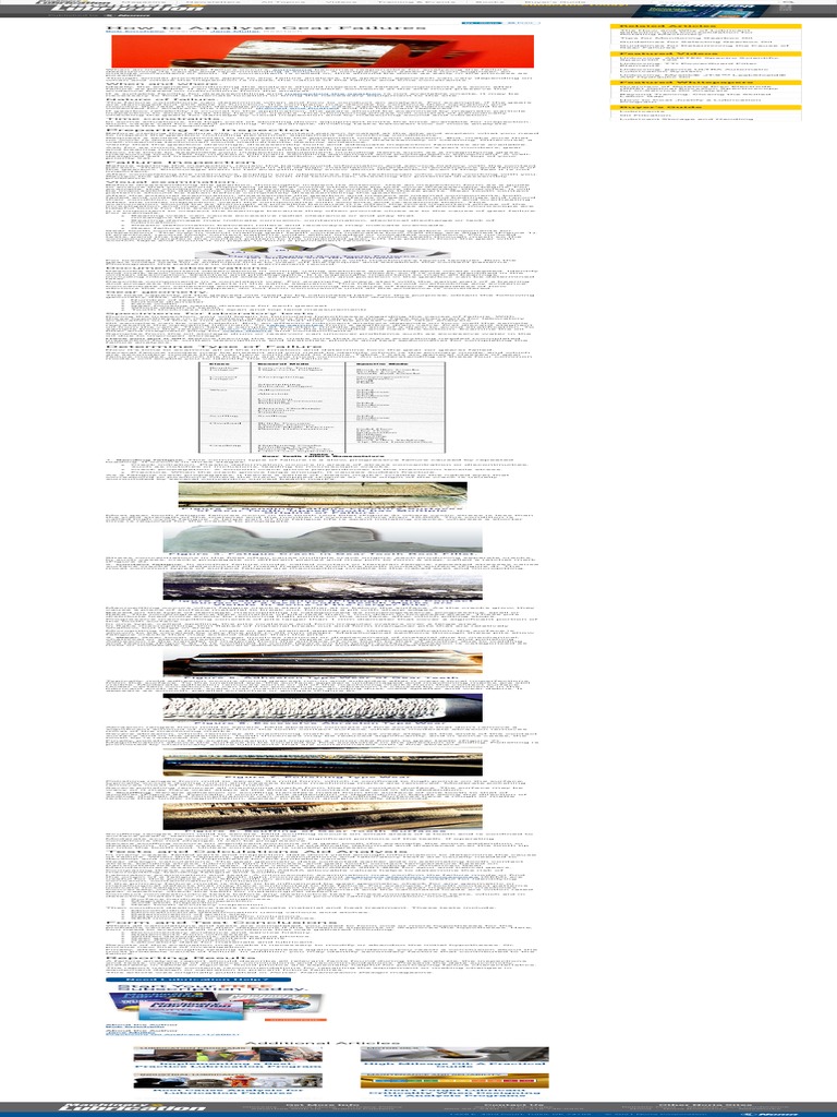 How To Analyze Gear Failures | PDF | Fracture | Fatigue (Material)