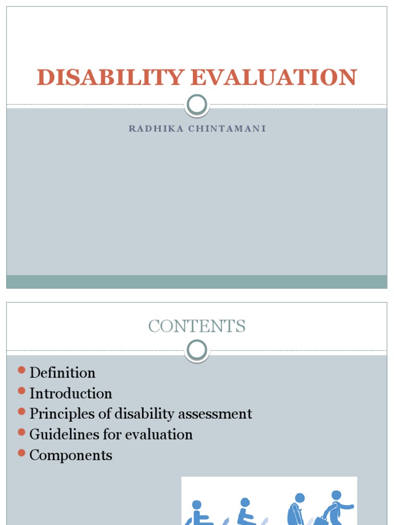 Disability Evaluation: Radhika Chintamani | Download Free PDF ...