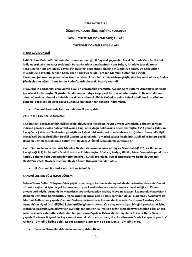 Ders Notu 7.3.4 | PDF