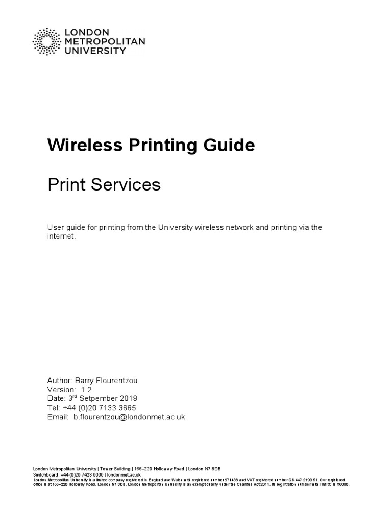 Wireless Printing Guide | PDF | World Wide Web | Internet & Web