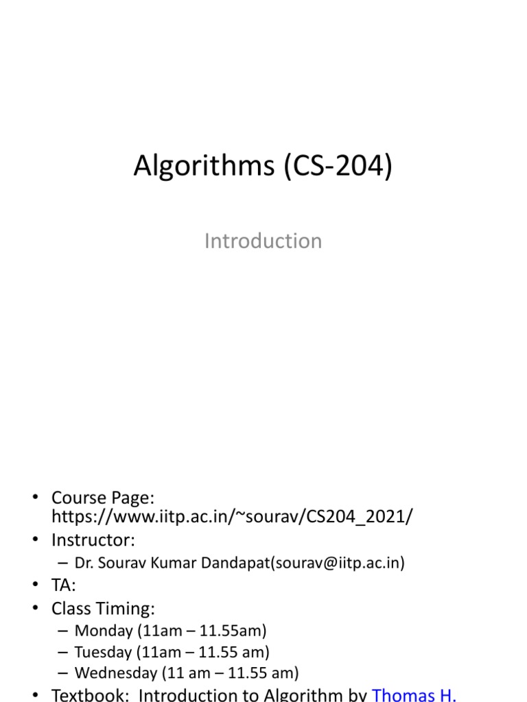 1 Introduction | PDF | Algorithms | Computer Science