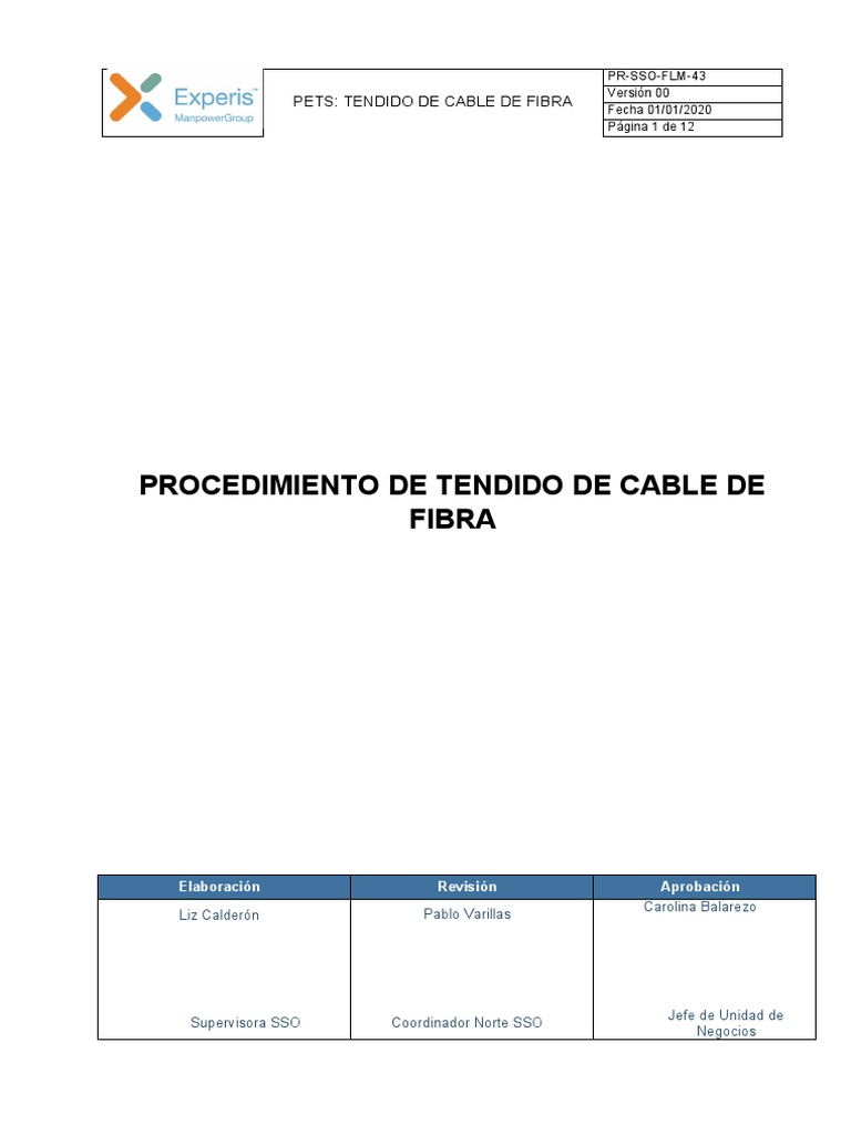 Ejemplo de Cédula de Cableado de Fibra | PDF | Transmisión de energía eléctrica | Electromagnetismo