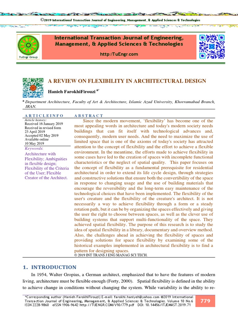 A Review On FLexibility in Architectural Design | PDF