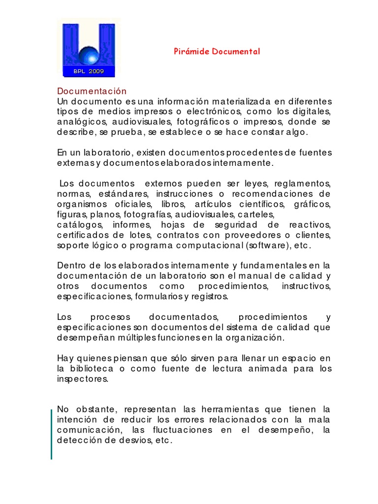 Piramide Documental.. Piramide Documental | PDF | Calidad (comercial ...