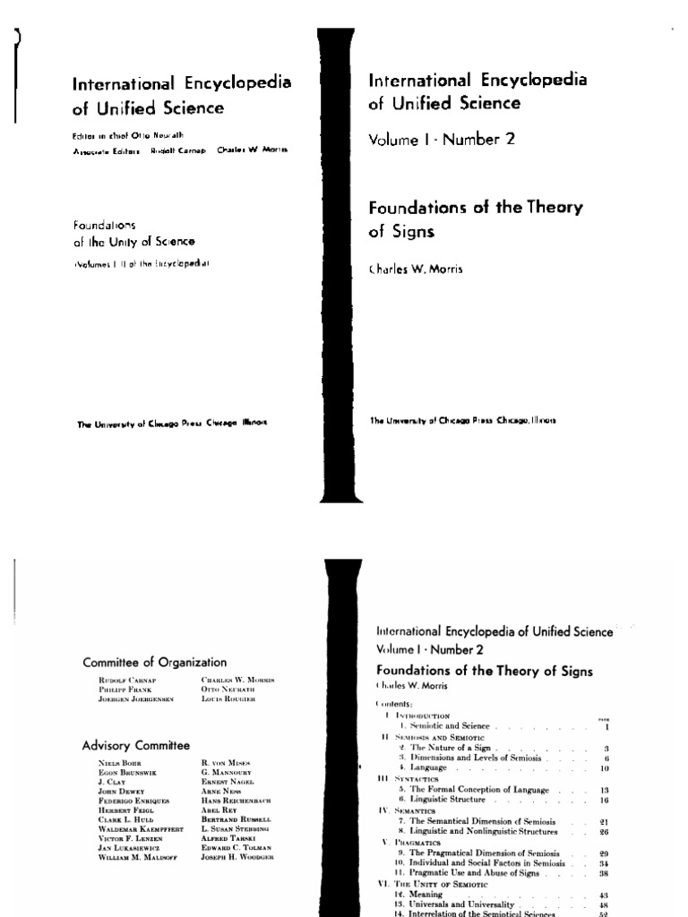 Morris 1938 Foundations of Theory of Signs | PDF