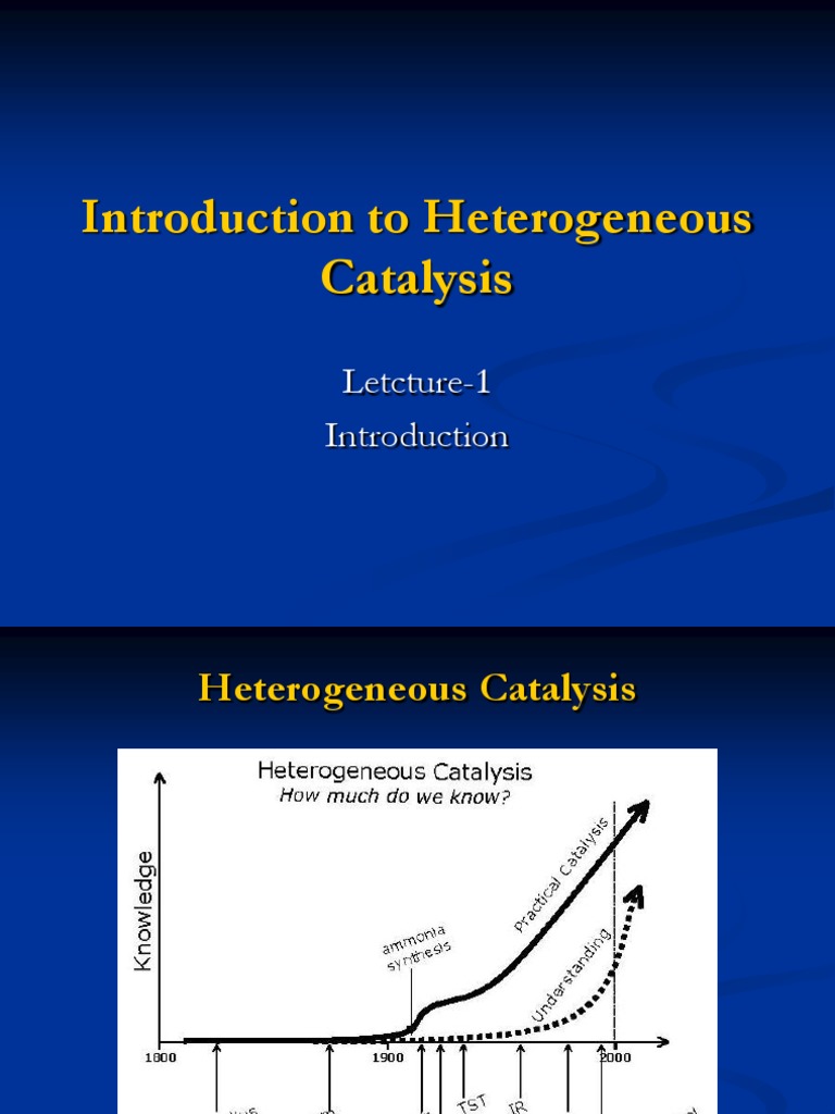 Introduction To Heterogeneous Catalysis: Letcture-1 | PDF | Catalysis ...