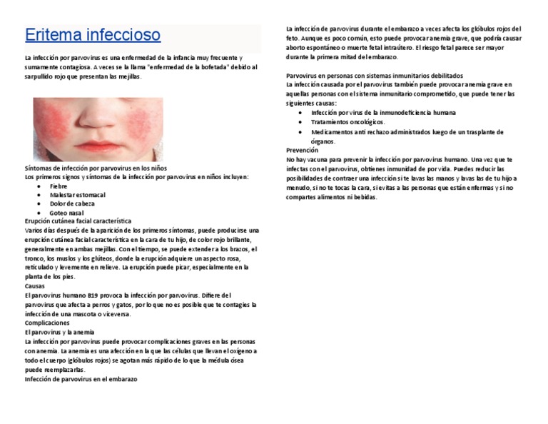 Eritema Infeccioso | PDF | Infección | Sistema inmune