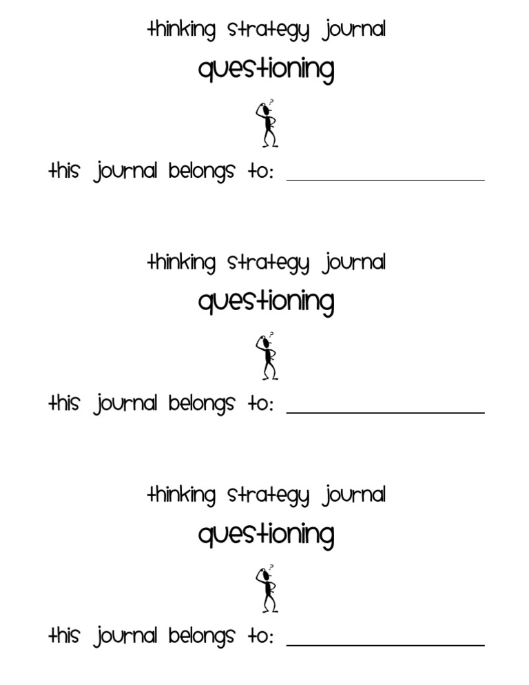 Thinking Strategy Journal Questioning | PDF
