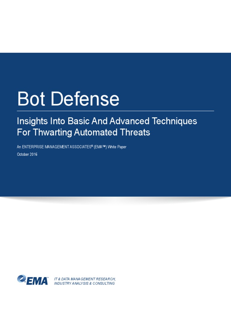 Bot Defense Insights Into Basic and Advanced Techniques For Thwarting ...