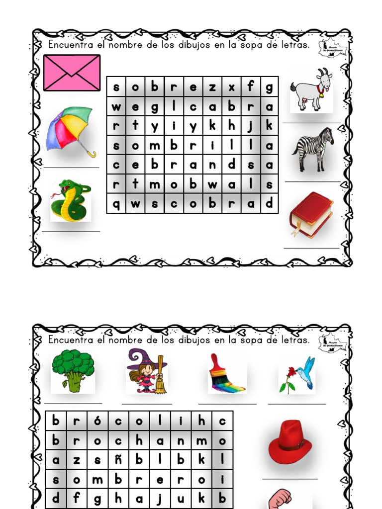 23.SOPA-DE-LETRAS Trabadas | PDF